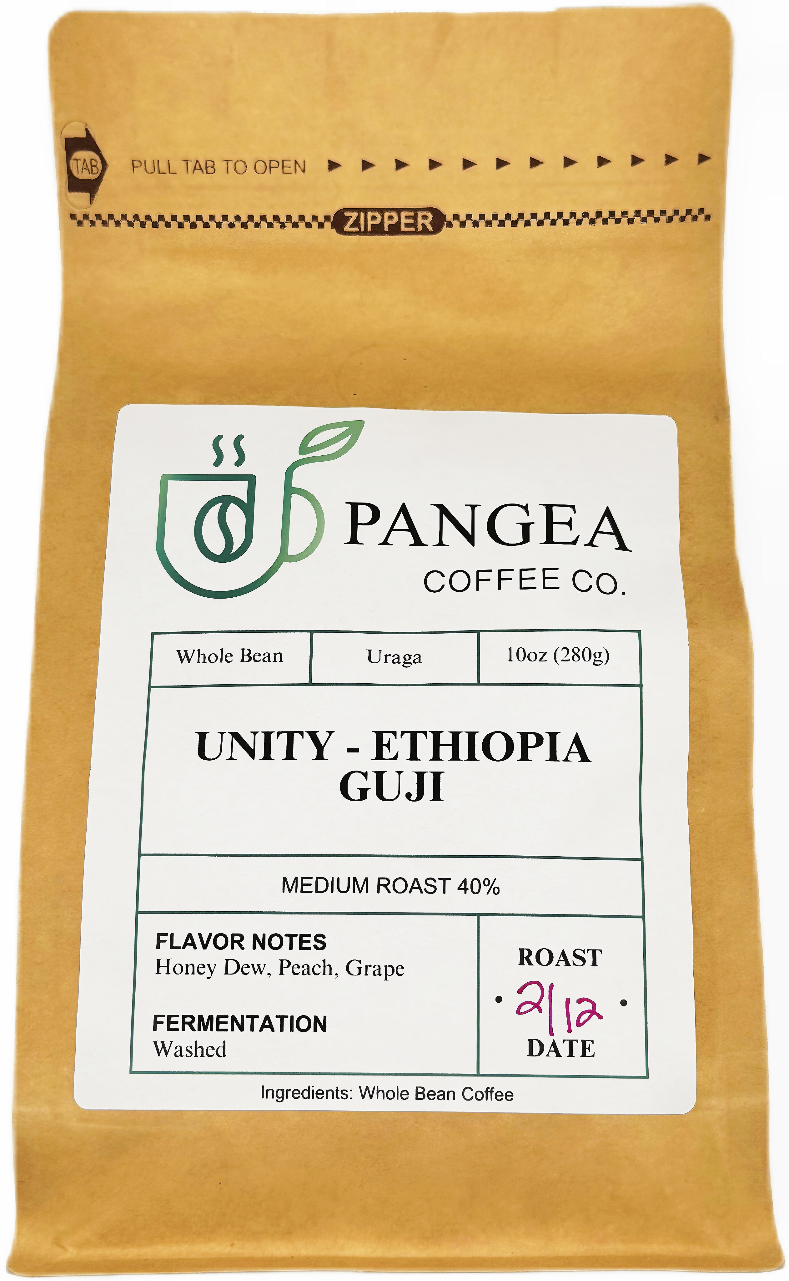 Unity - Ethiopia Guji (Medium Roast) | Specialty Low-Acid Coffee – Pangea Coffee Co.